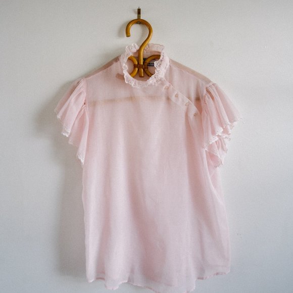 Avon | Tops | Sweet Light Pink Vintage Avon Short Sleeve Shirt | Poshmark